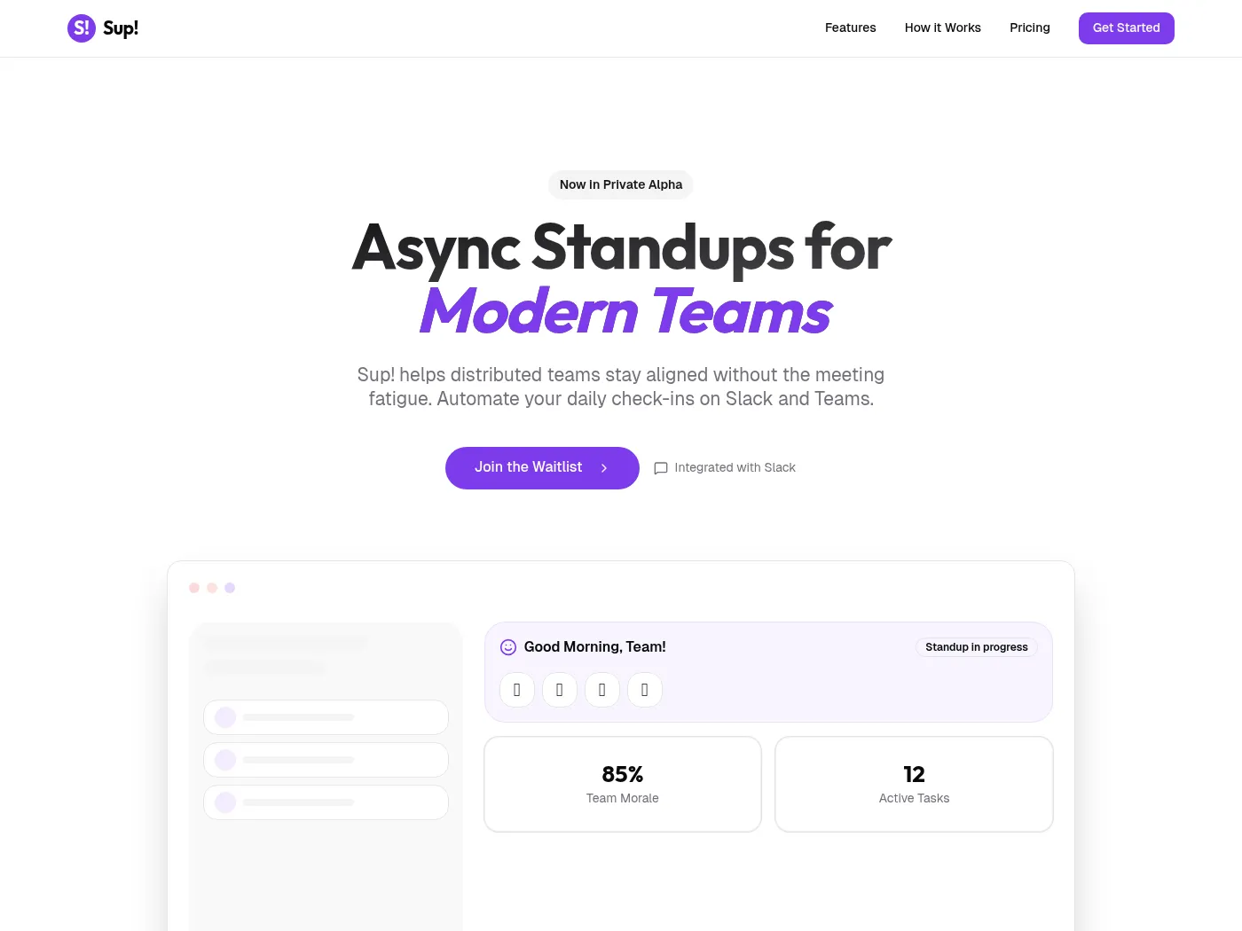 Sup! Async Standup Bot