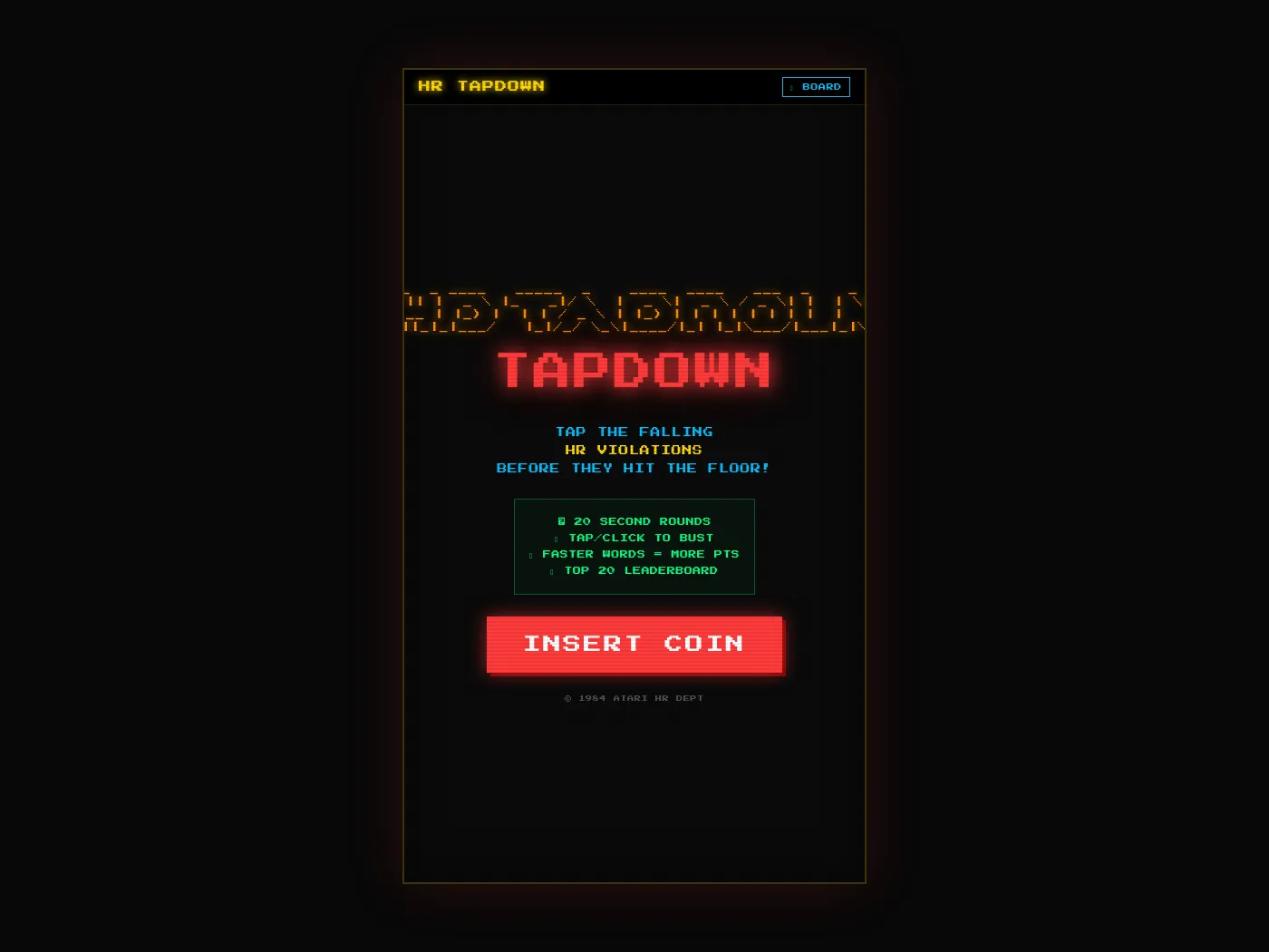 Atari HR Tapdown