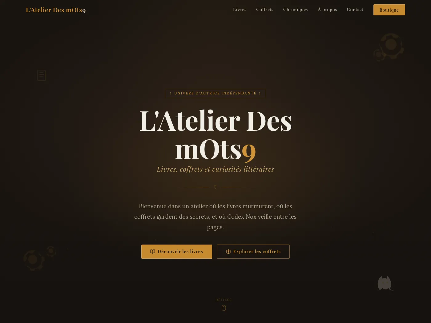 L'Atelier Des mOts9 Vitrine