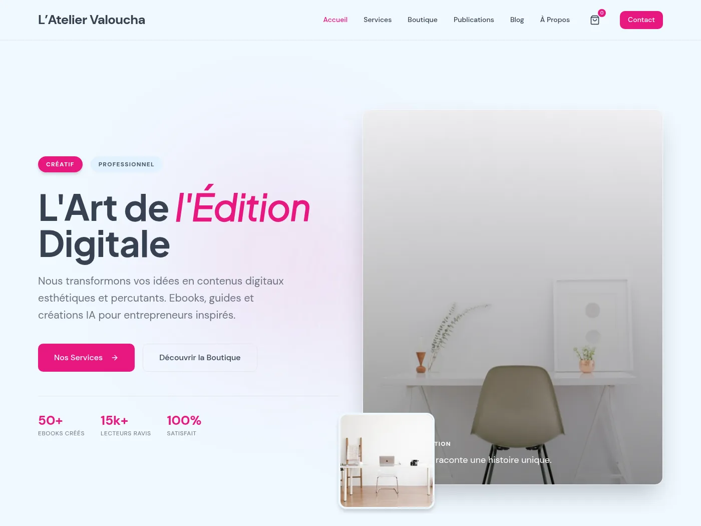 L’Atelier Valoucha Web