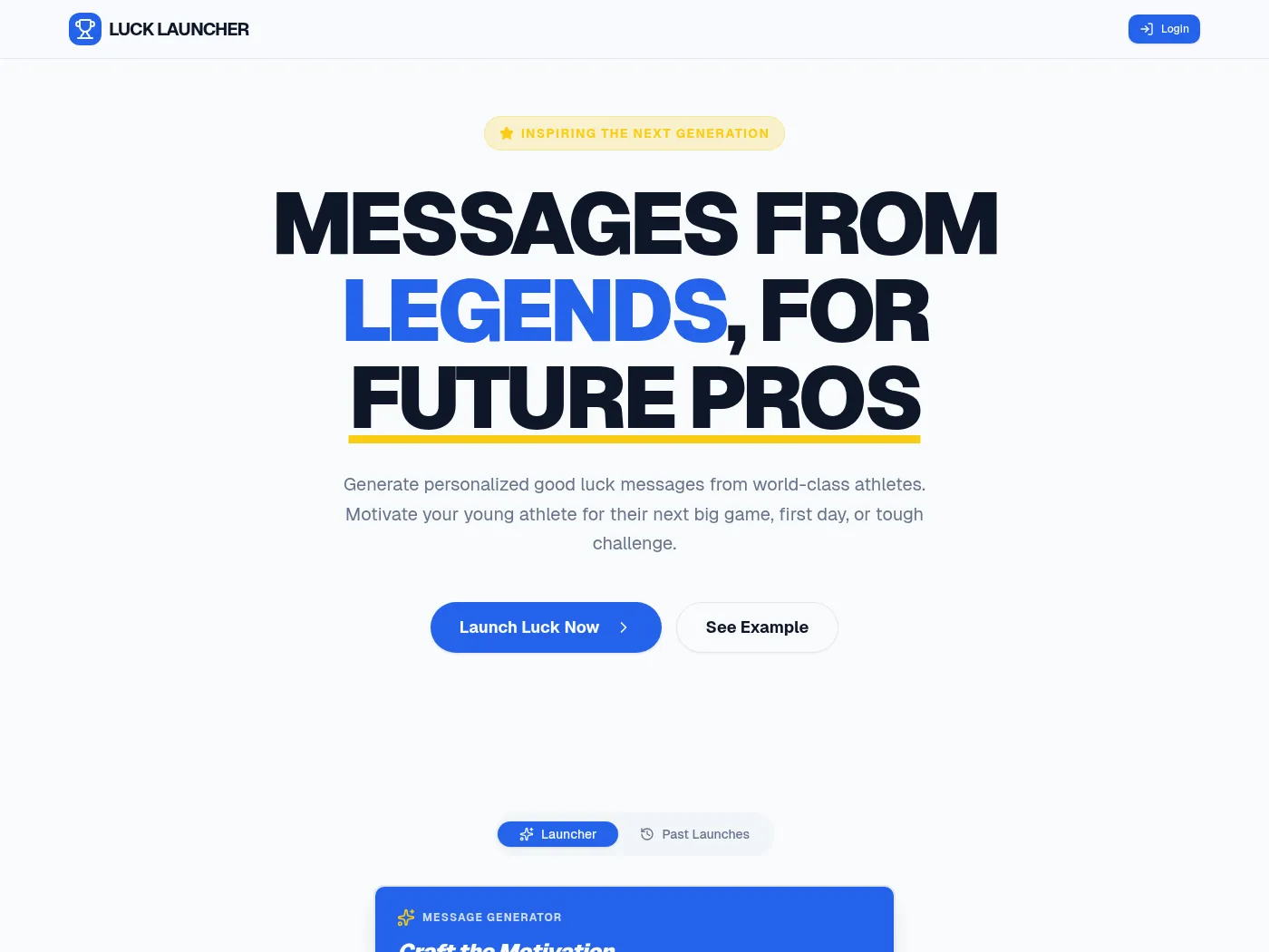Athlete Luck Launcher