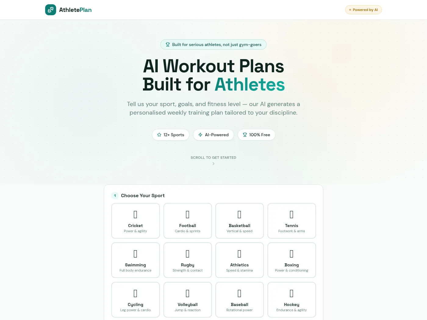 Athlete Workout Planner
