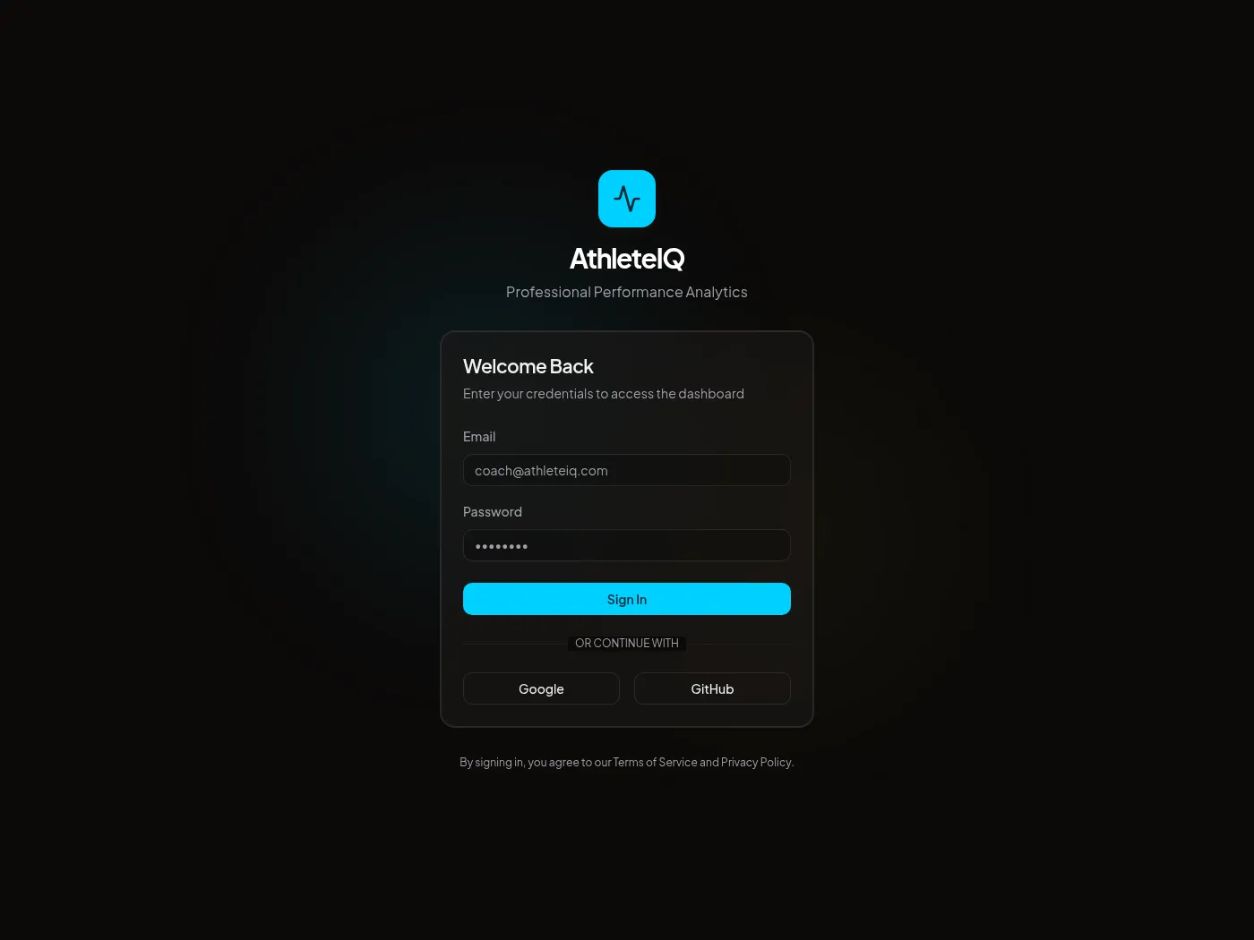 AthleteIQ Dashboard