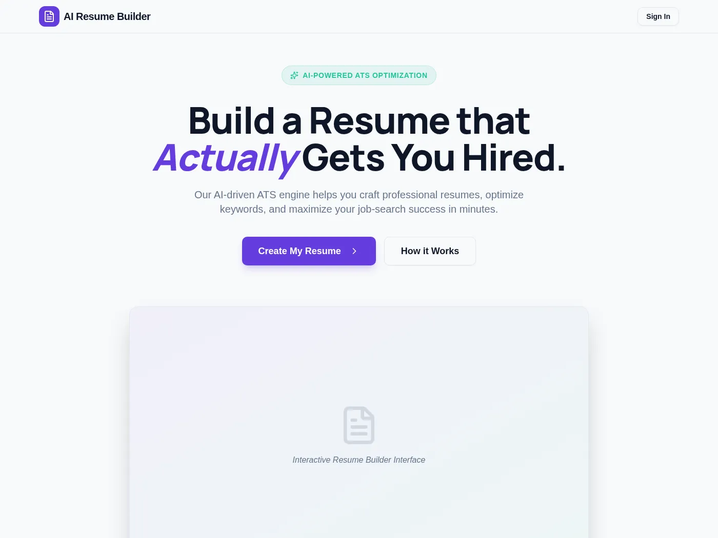 AI ATS Resume Builder