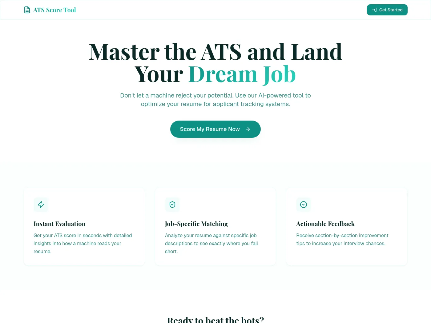 ATS Resume Score Tool