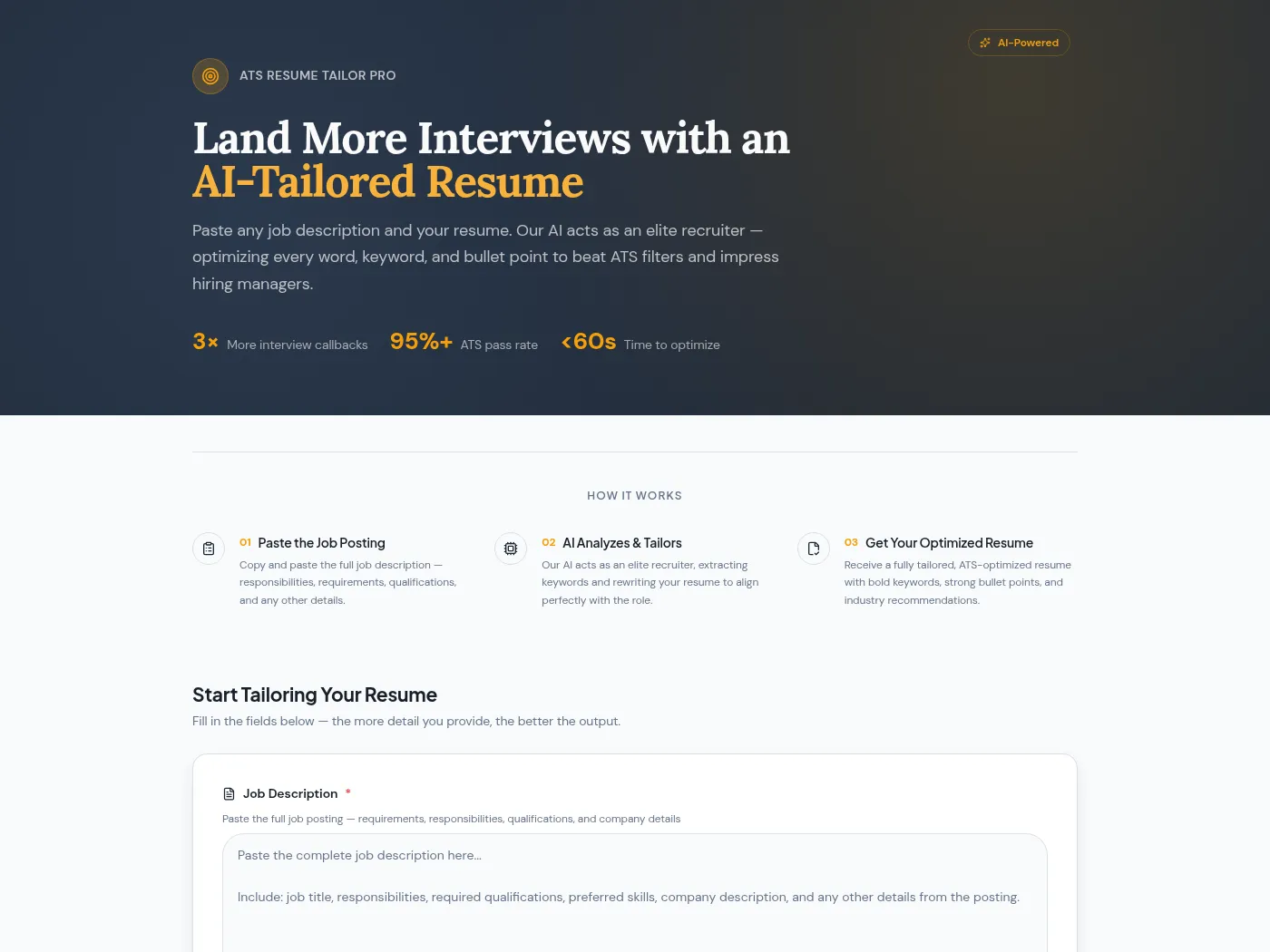 ATS Resume Tailor Pro