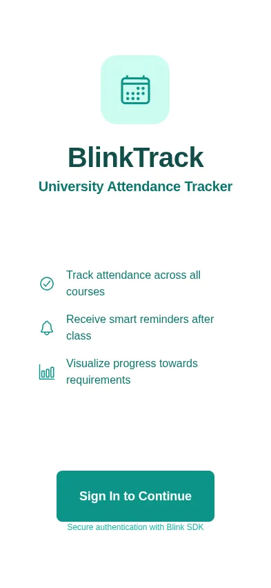 BlinkTrack Attendance