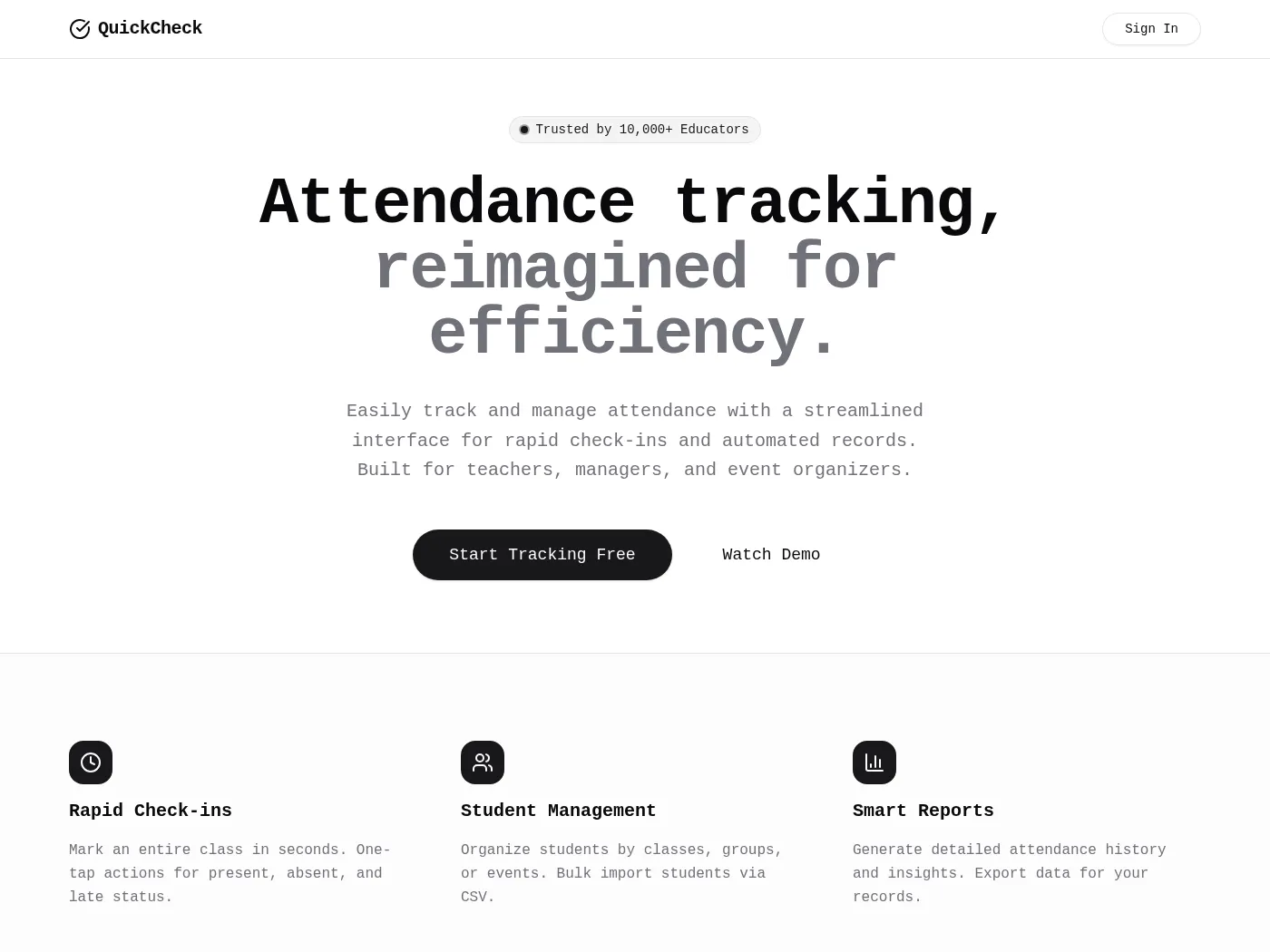 Quick Attendance Checker