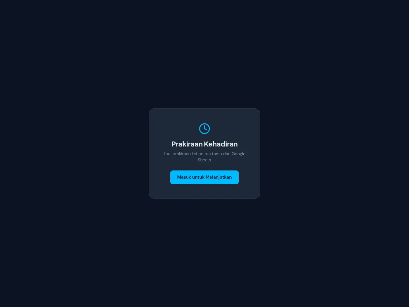 Prakiraan Kehadiran Tool