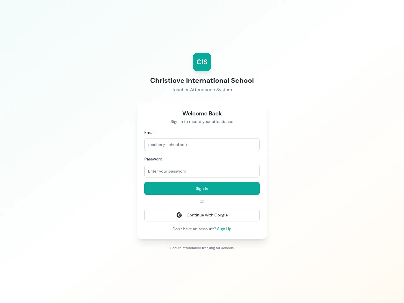 School Attendance Tracker