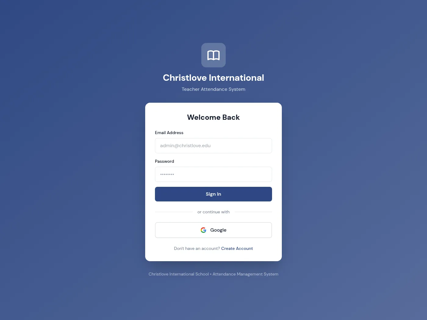 Christlove Attendance Tracker