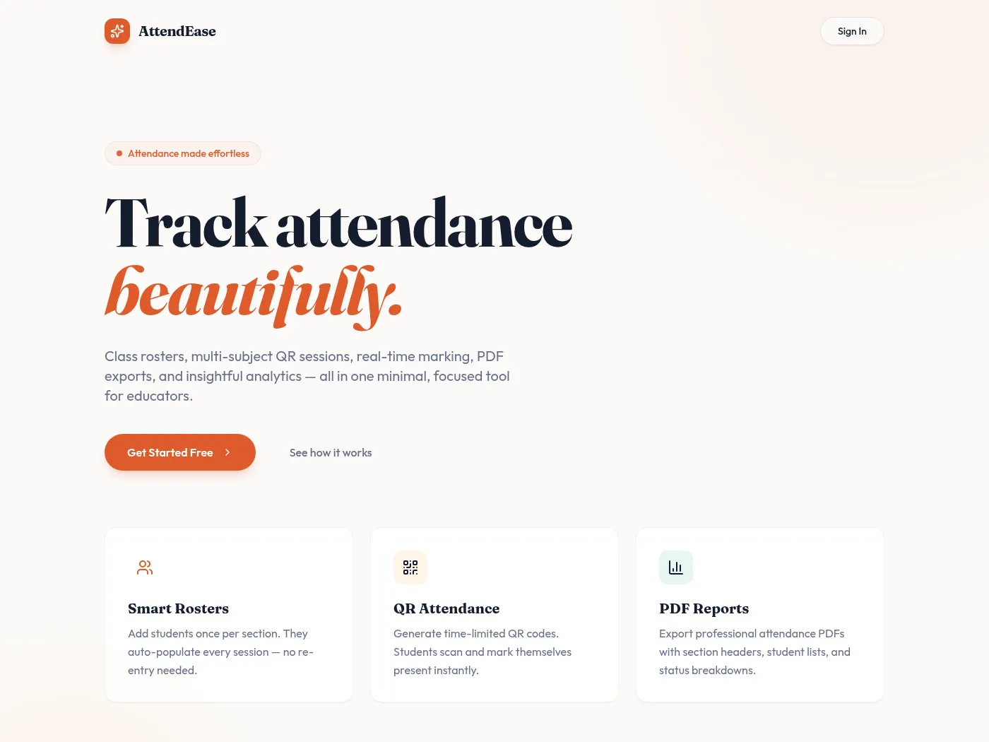 AttendEase Web App