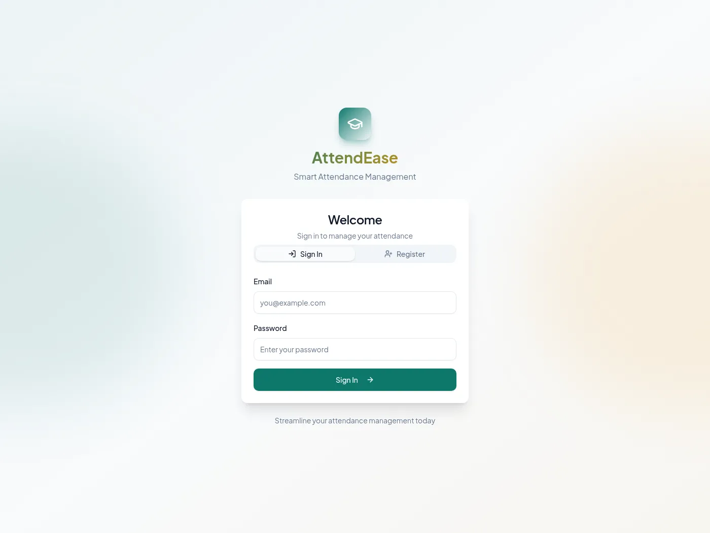 AttendEase Web App