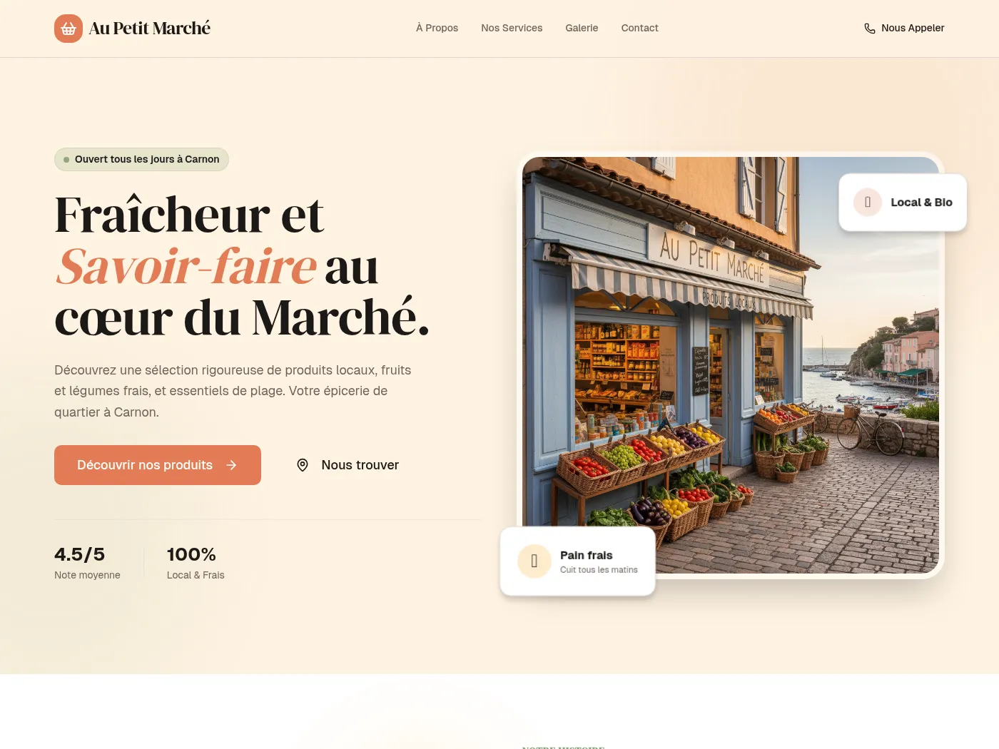Au Petit Marché Site