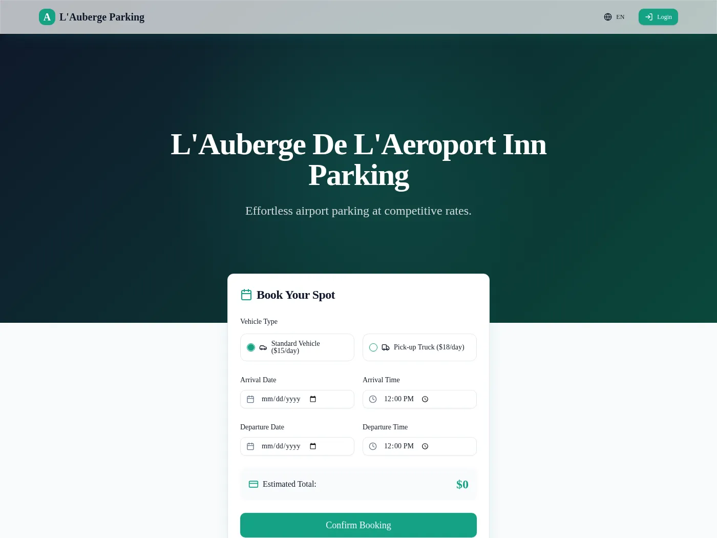 L'Auberge Parking Portal