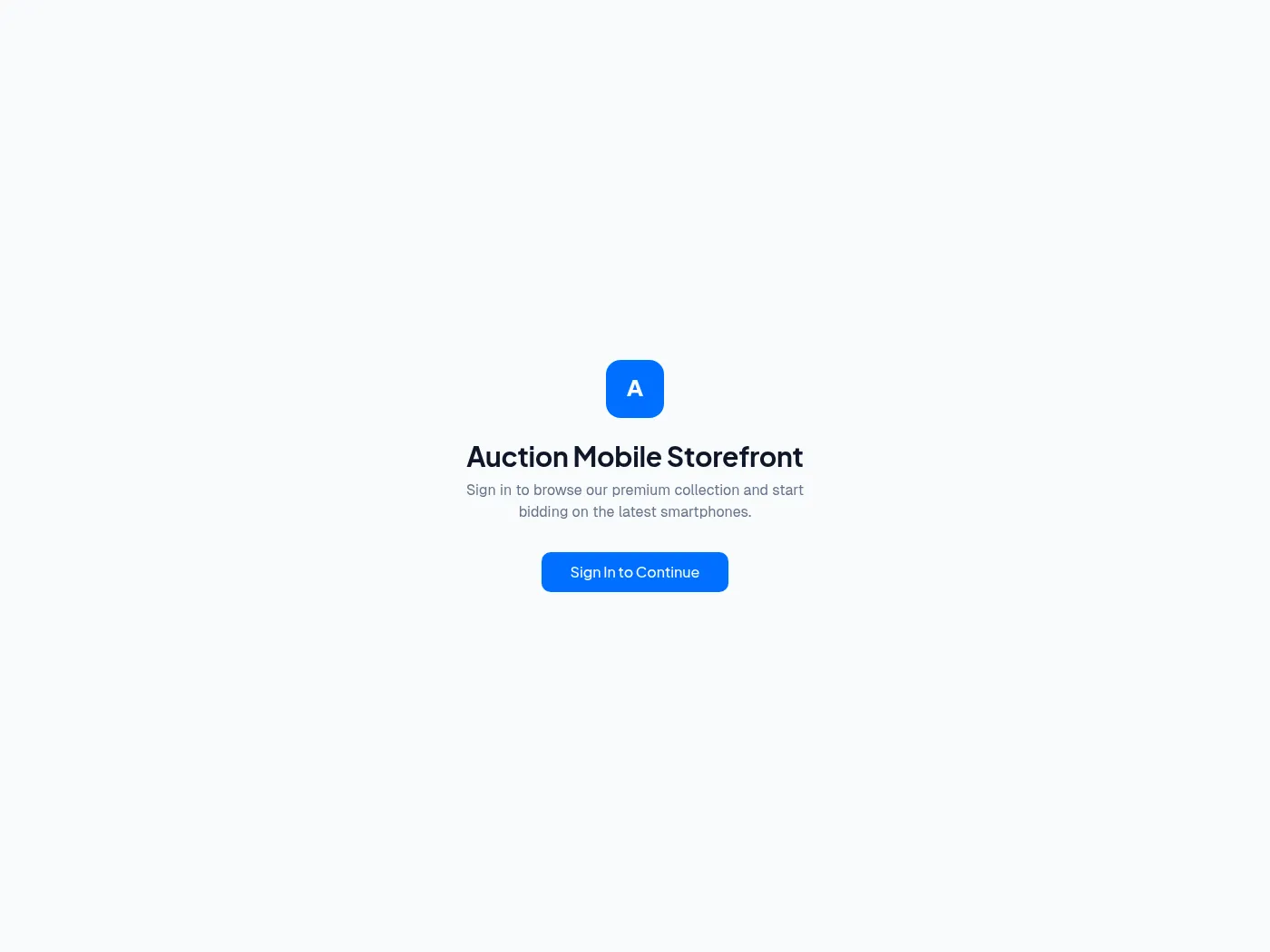 Auction Mobile Storefront