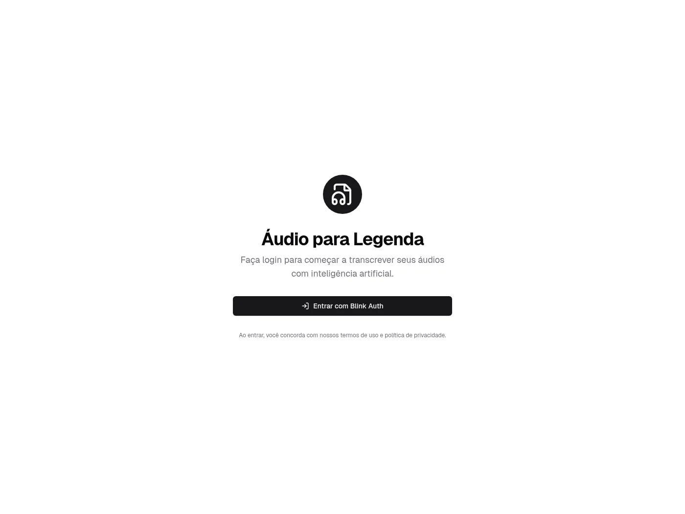 Áudio para Legenda