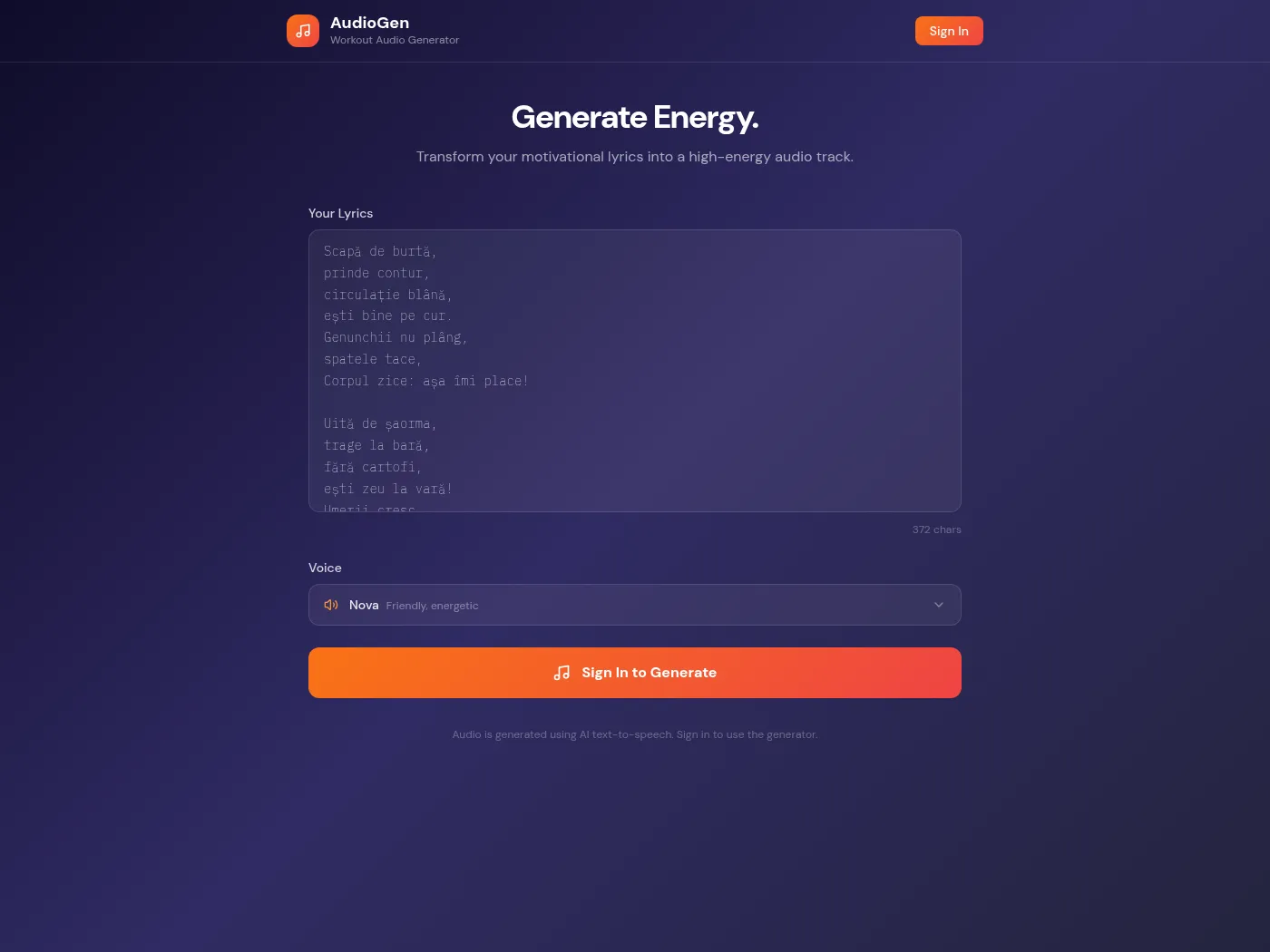 AudioGen Fixer