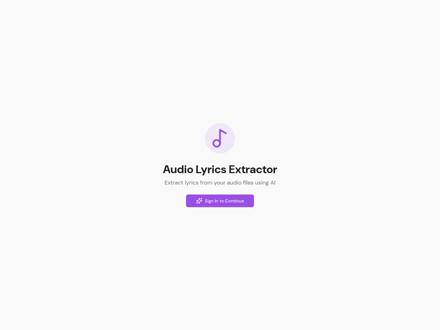 Audio Lyrics Extractor