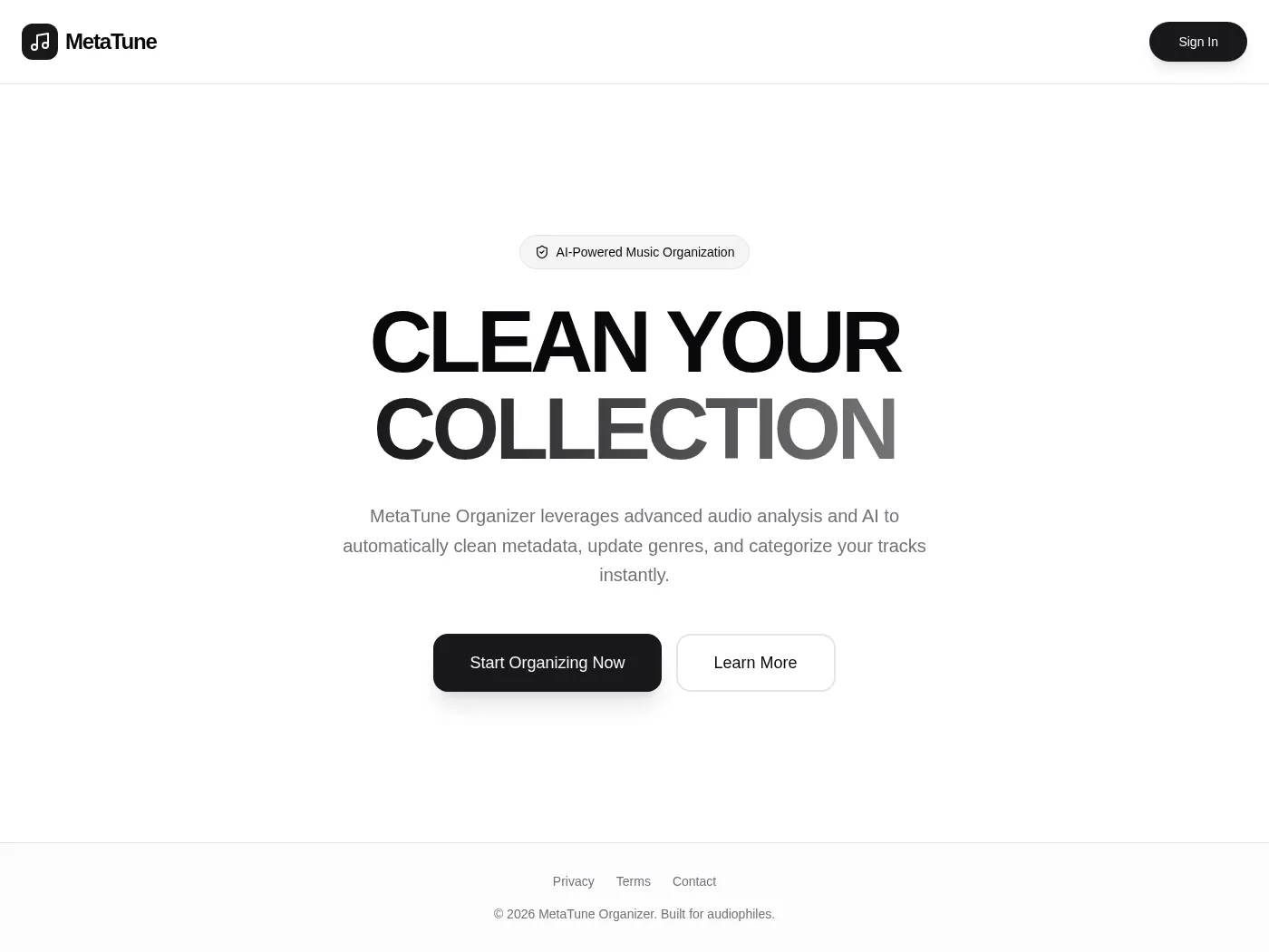 MetaTune Organizer