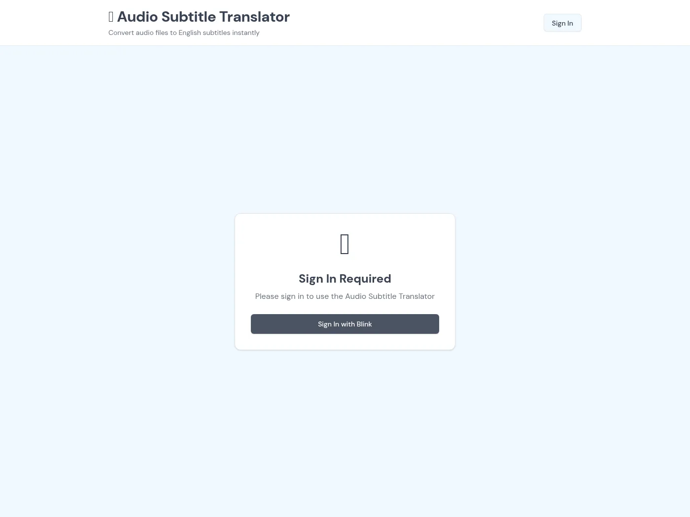 Audio Subtitle Translator