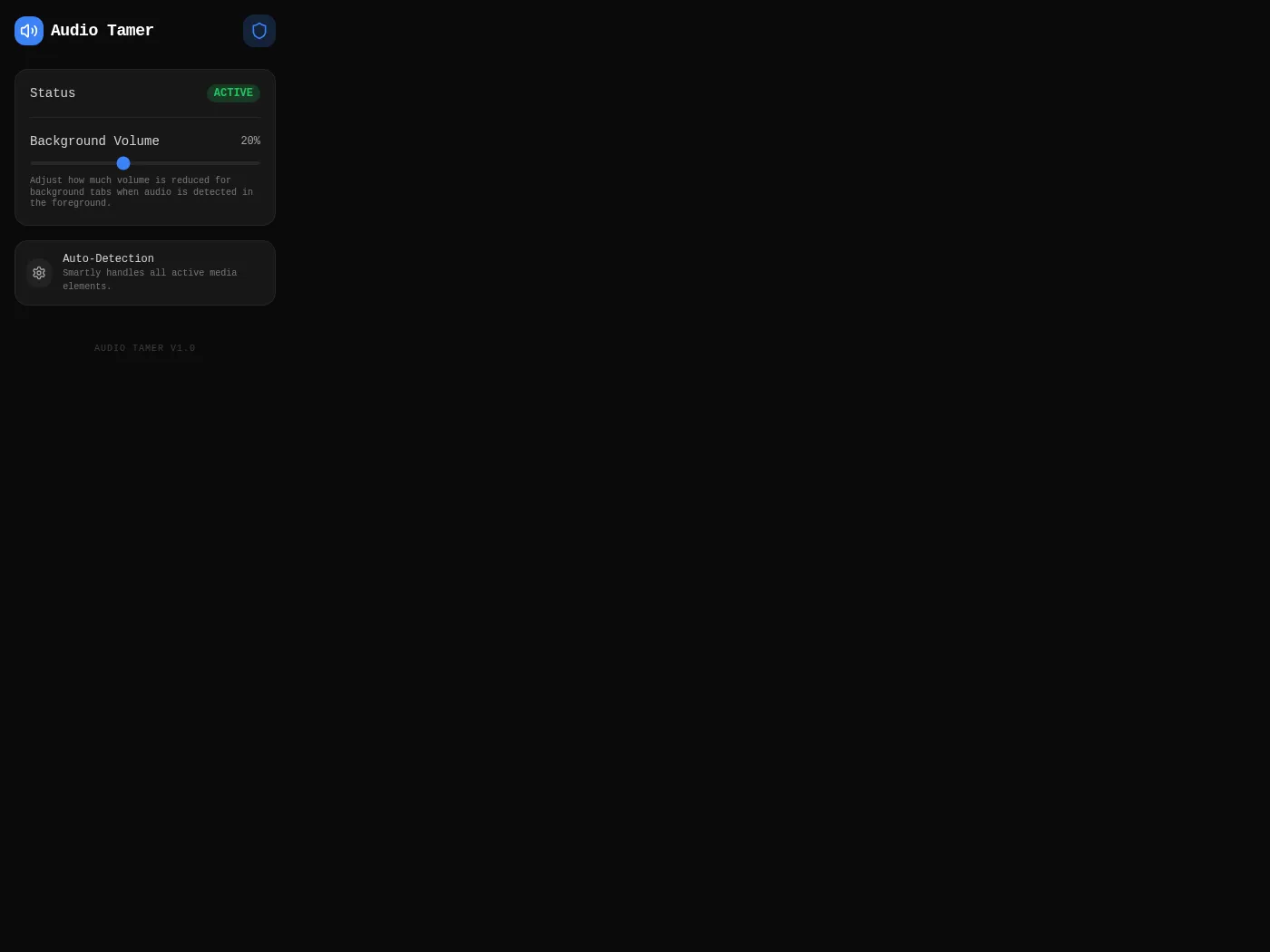 Audio Tamer Extension