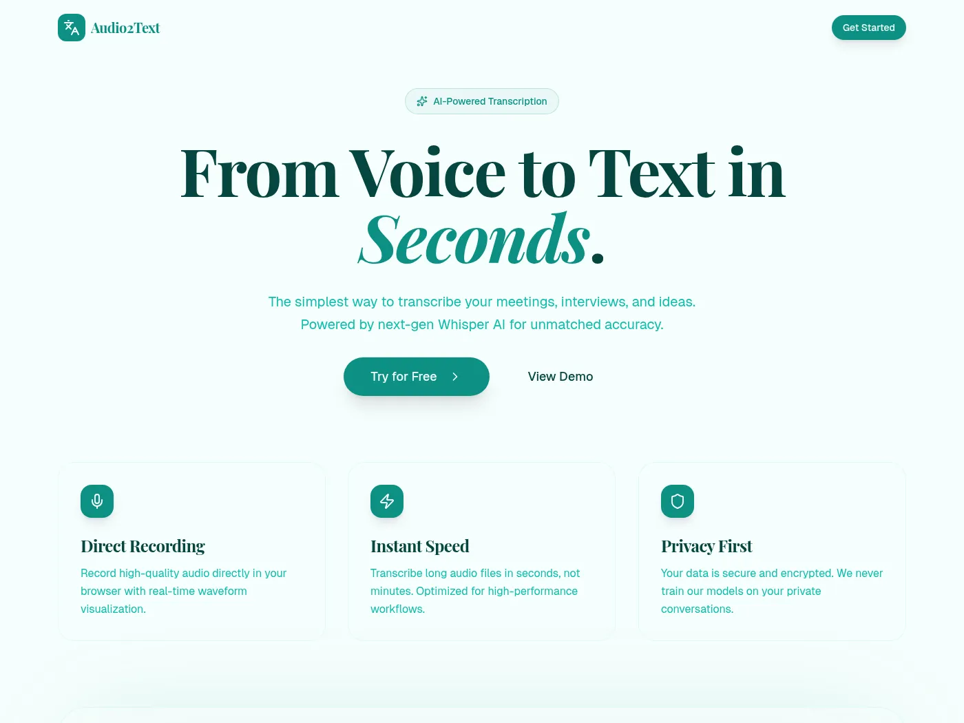 Audio2Text Converter