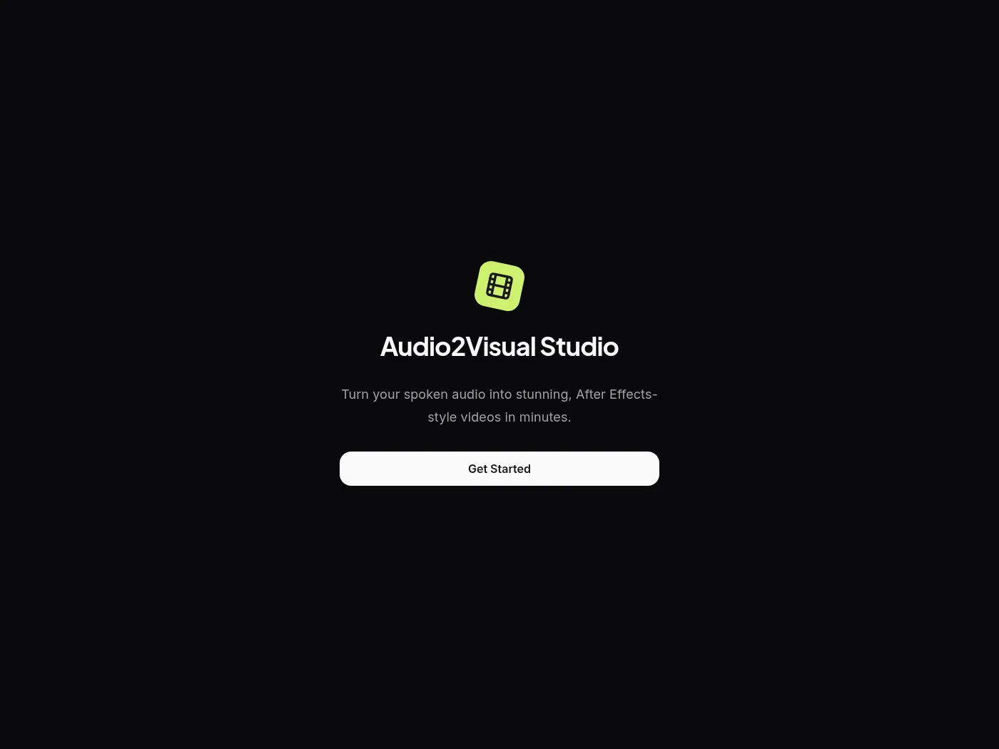Audio2Visual Studio