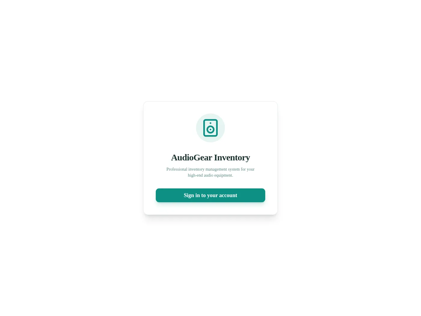 AudioGear Inventory Manager