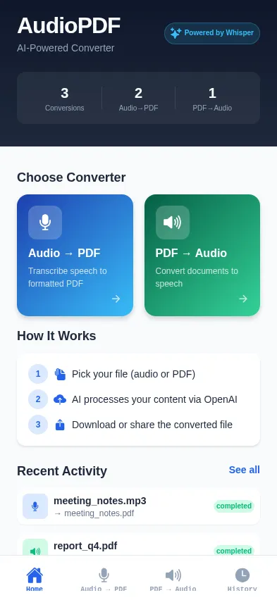 AudioPDF Converter