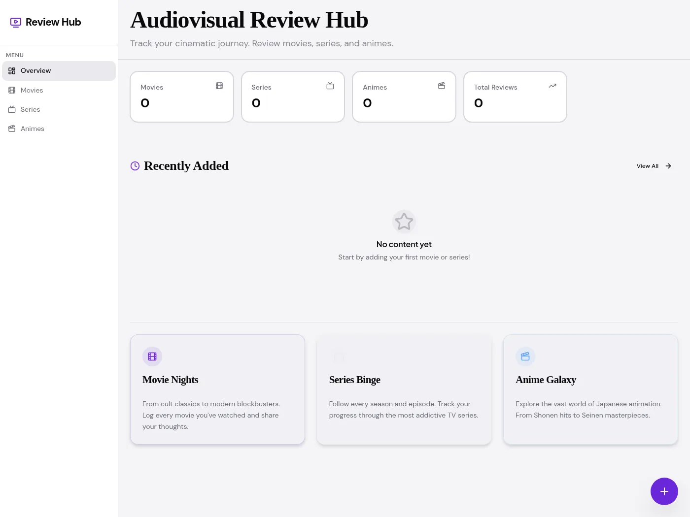 Audiovisual Review Hub