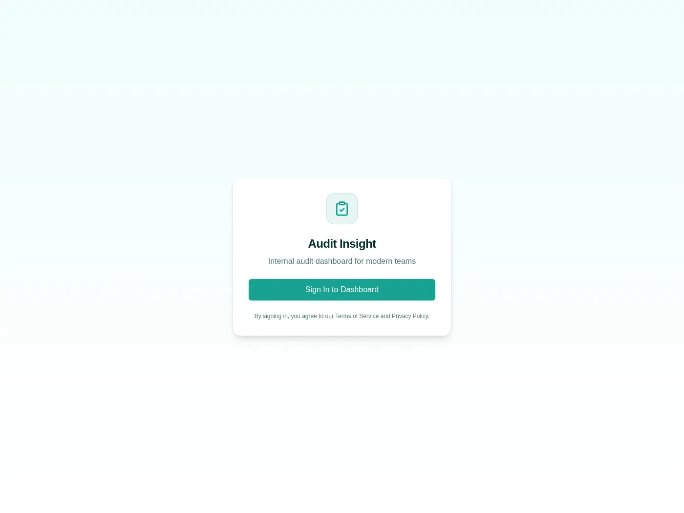 Audit Insight Dashboard