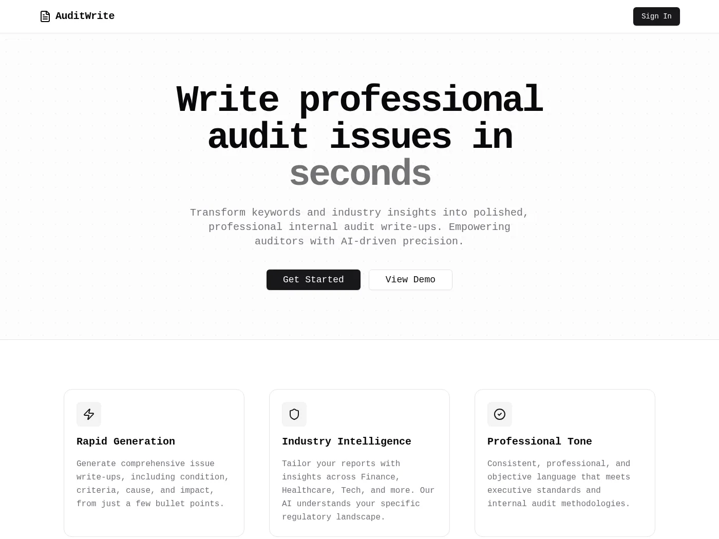 AuditWrite Engine