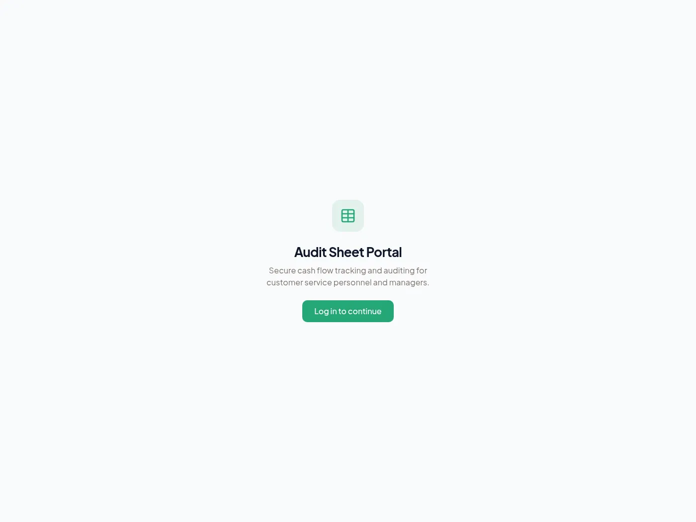 Audit Sheet Portal