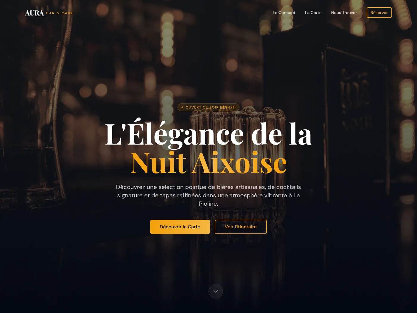 Bar Aura Site Vitrine