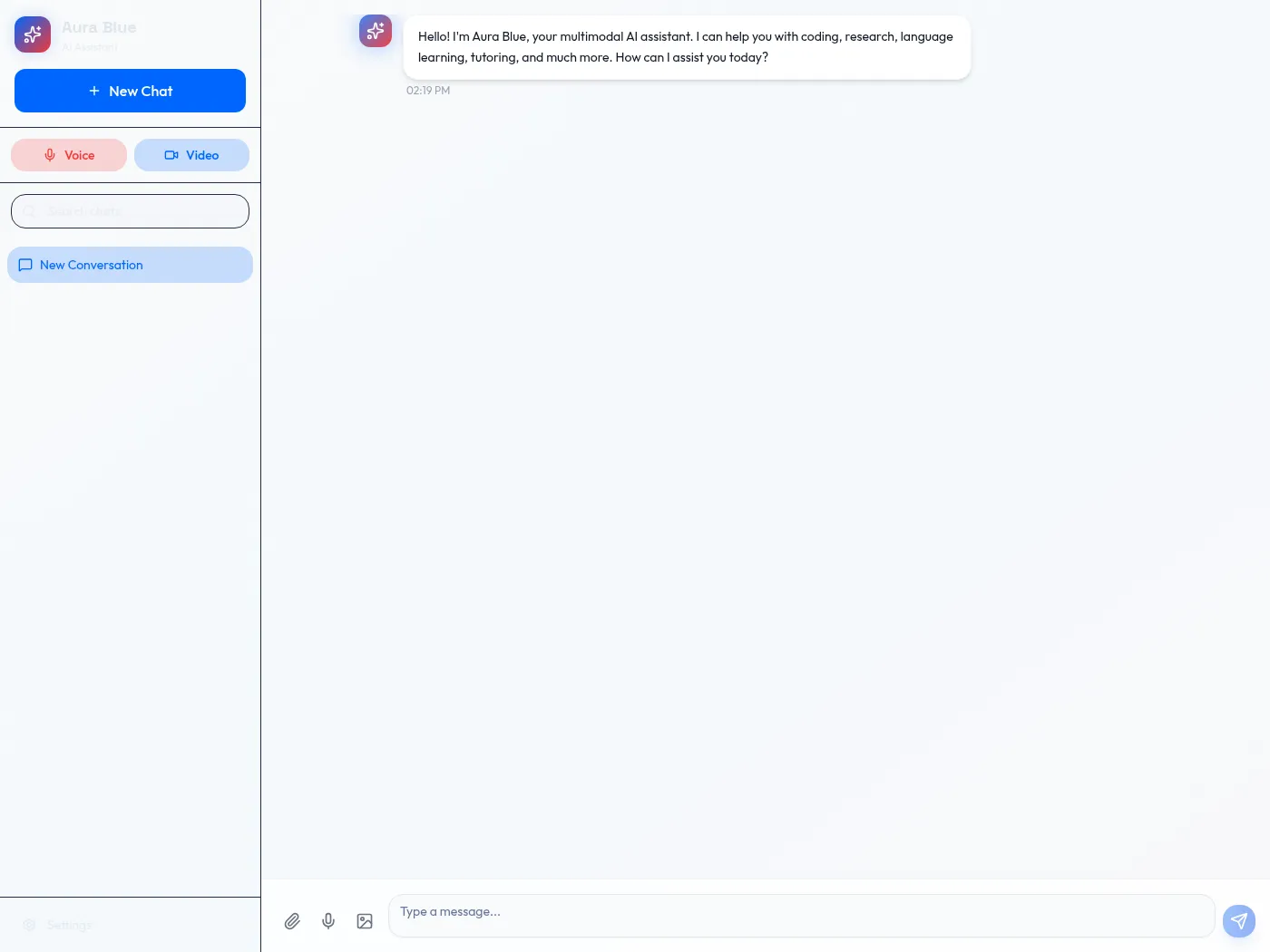 Aura Blue AI Assistant