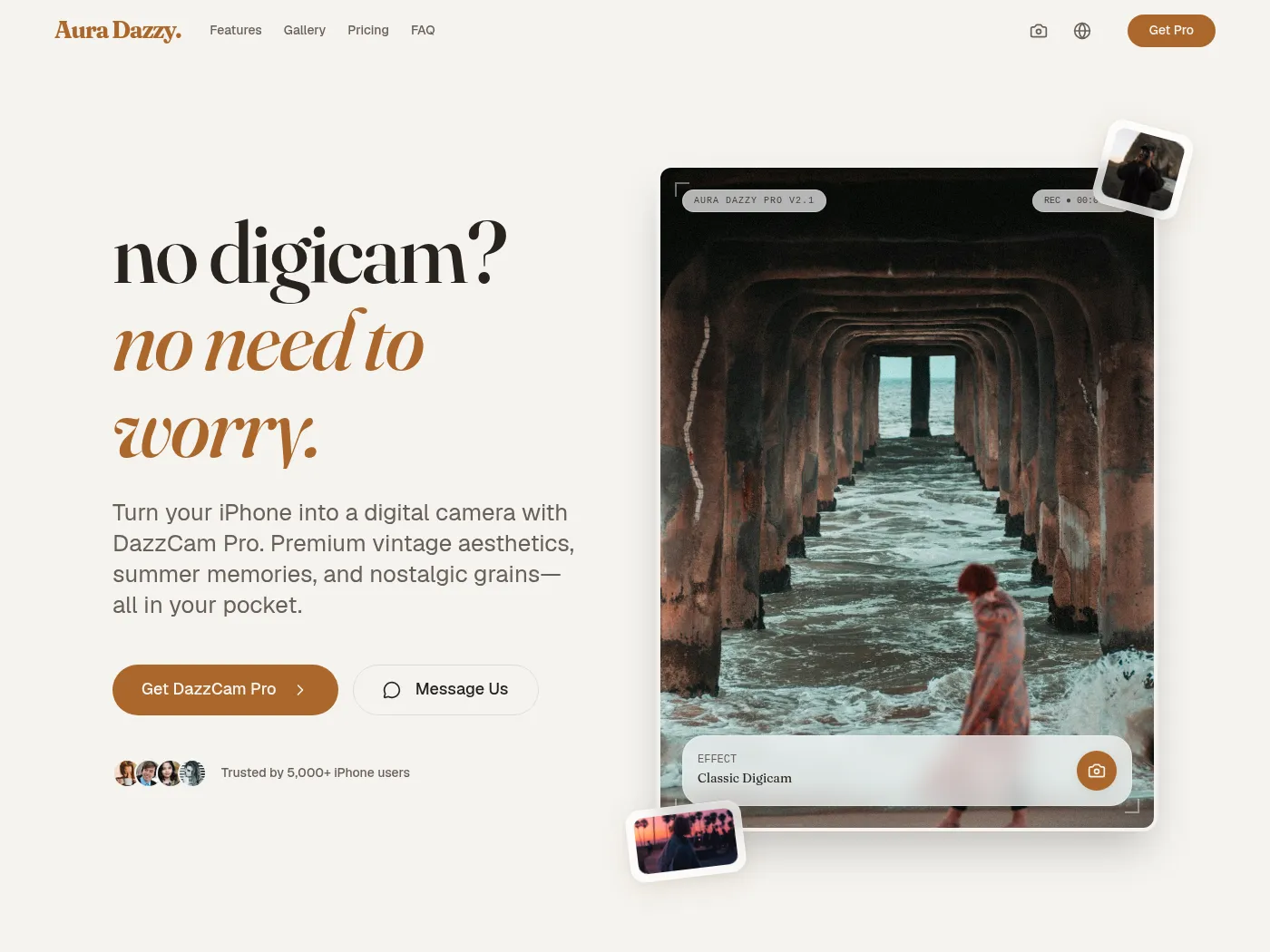 Aura Dazzy Landing Page