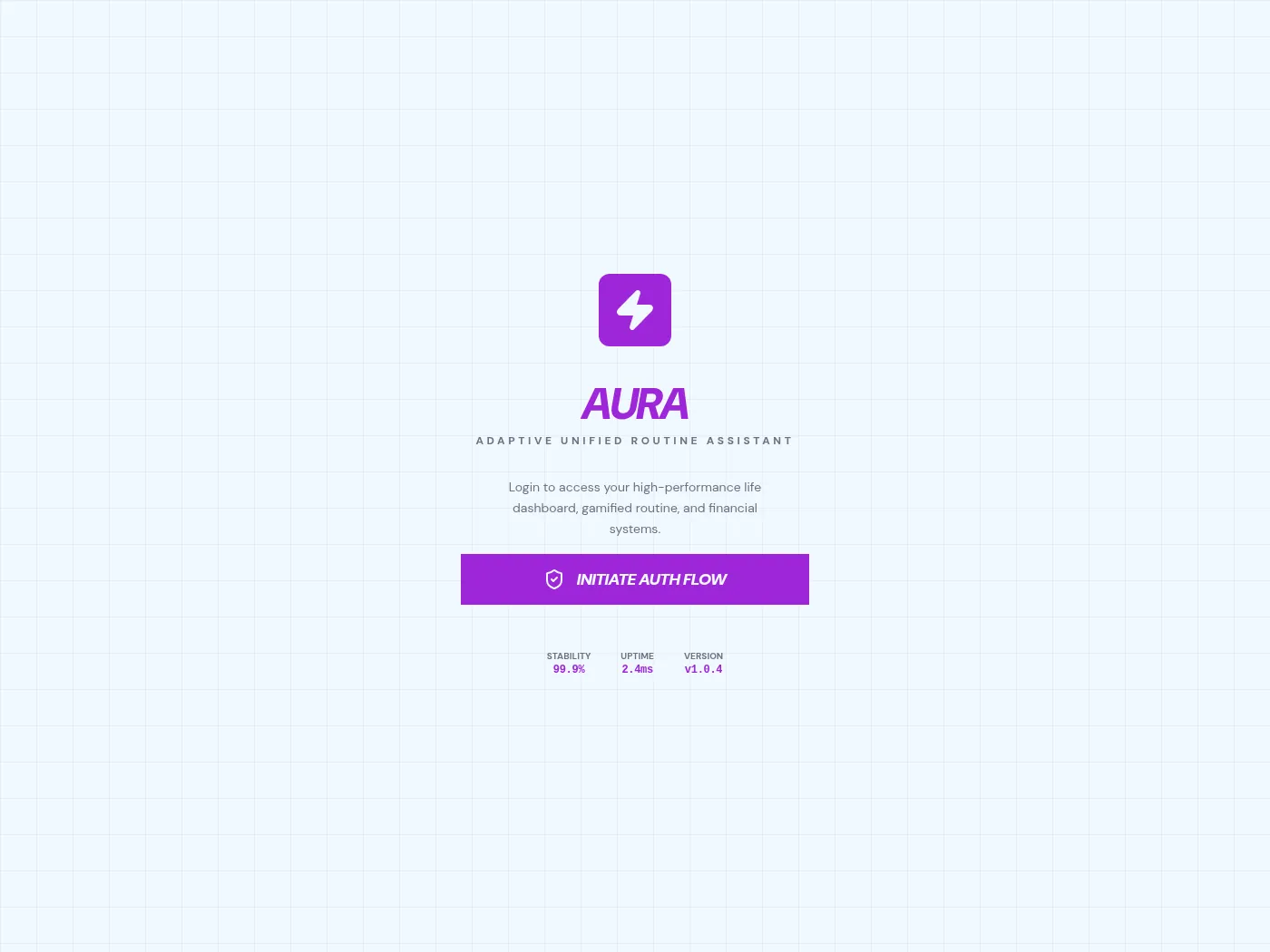 AURA: Futuristic Life Dashboard
