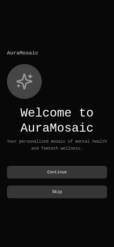 AuraMosaic Wellness App