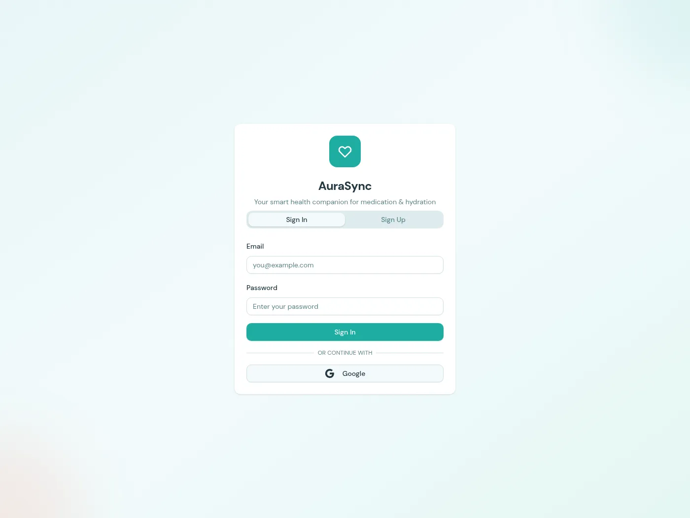 AuraSync Health Tracker