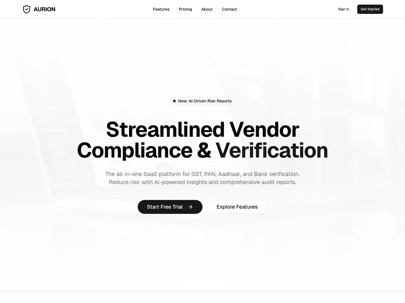 Aurion Vendor Verification SaaS