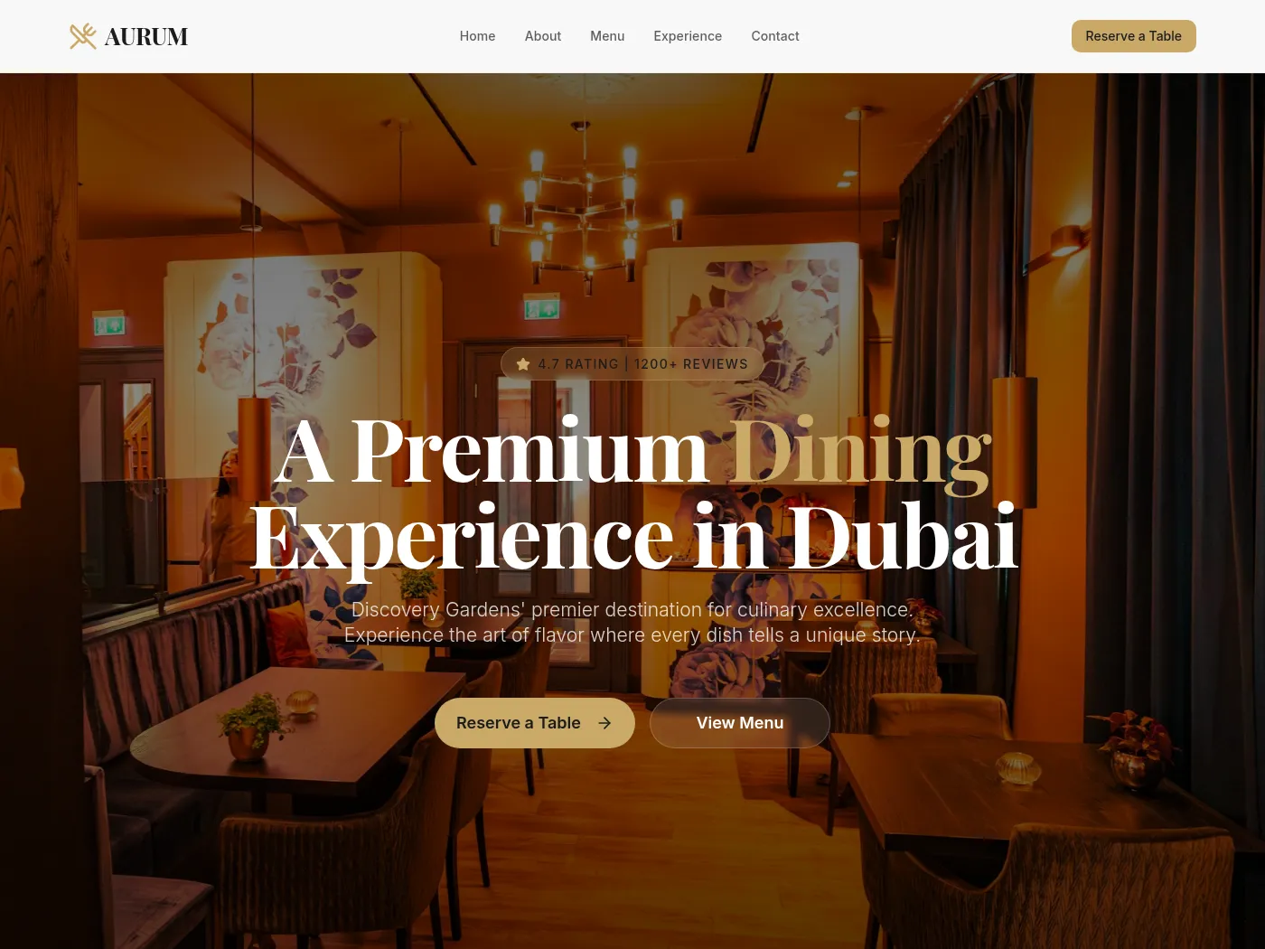Aurum Premium Dining Site
