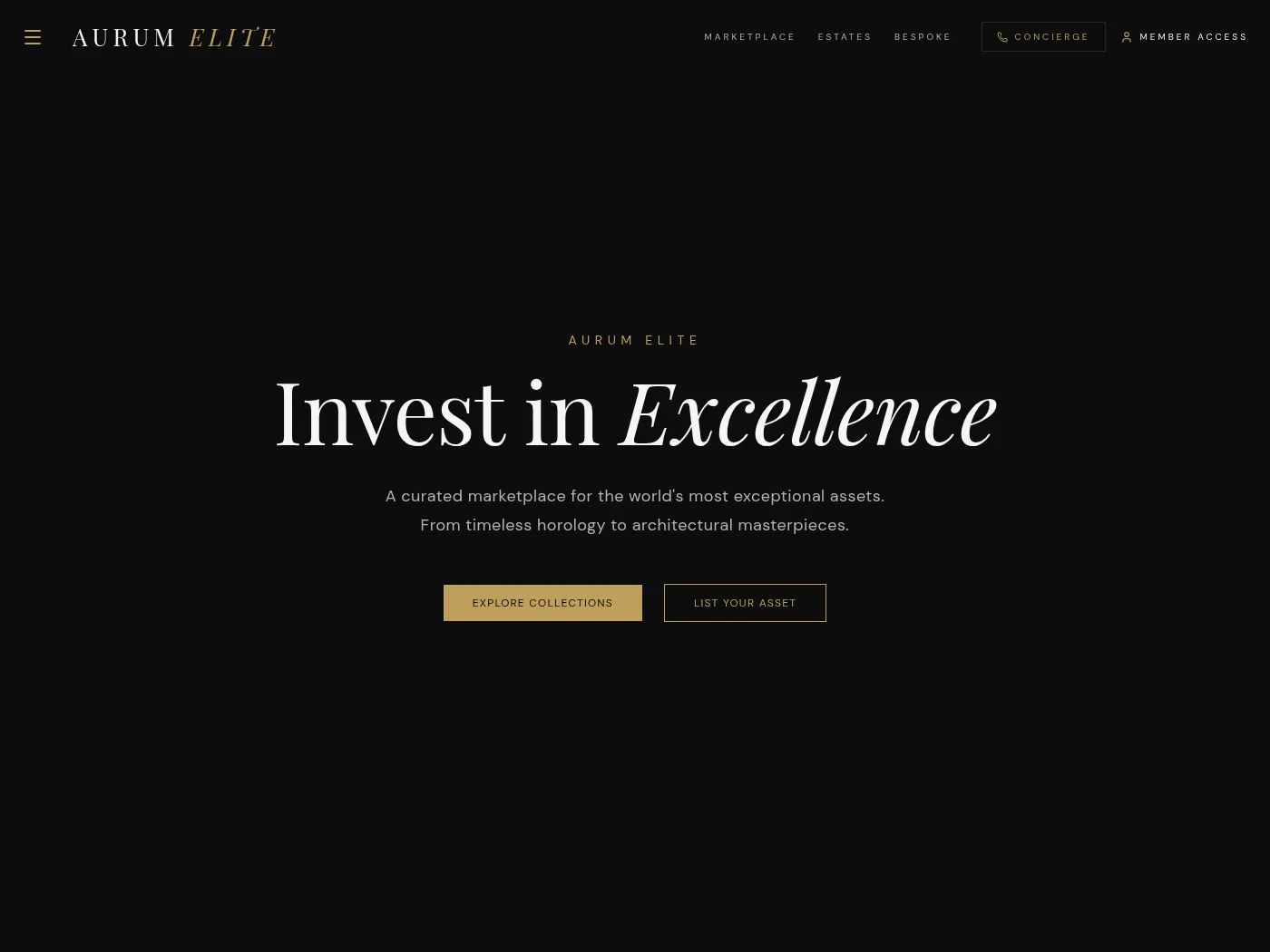 AURUM ELITE Marketplace