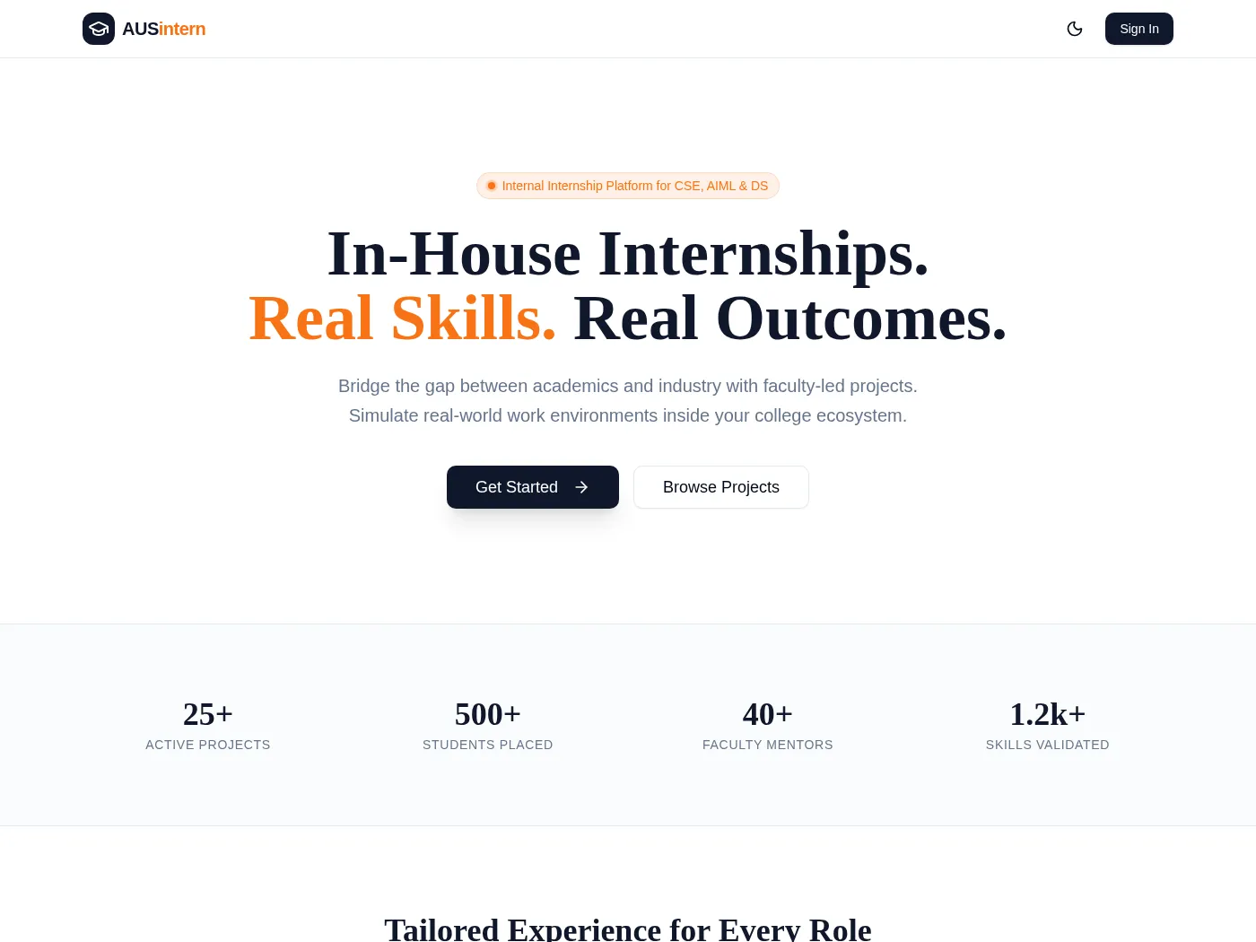 AUSintern Platform