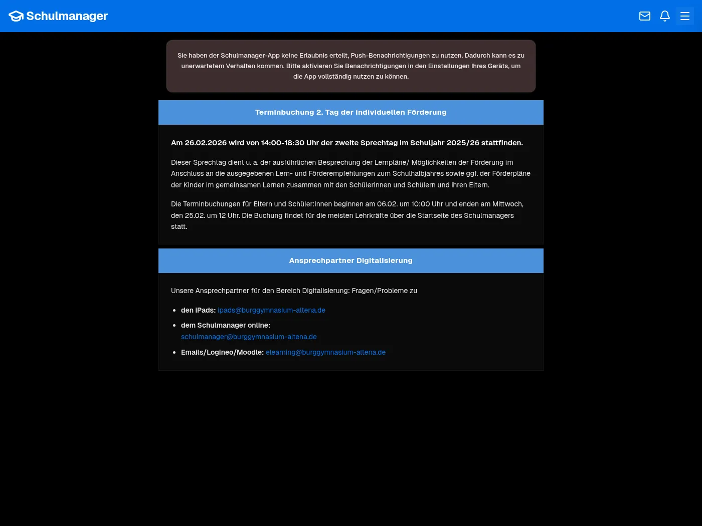 Ausklappmenü Website Clone