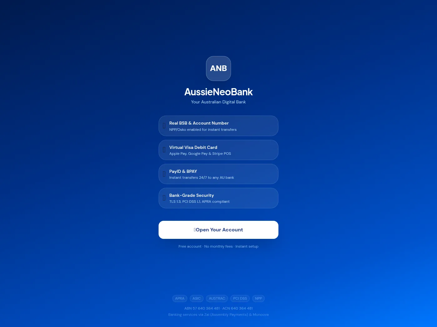 AussieNeoBank Suite