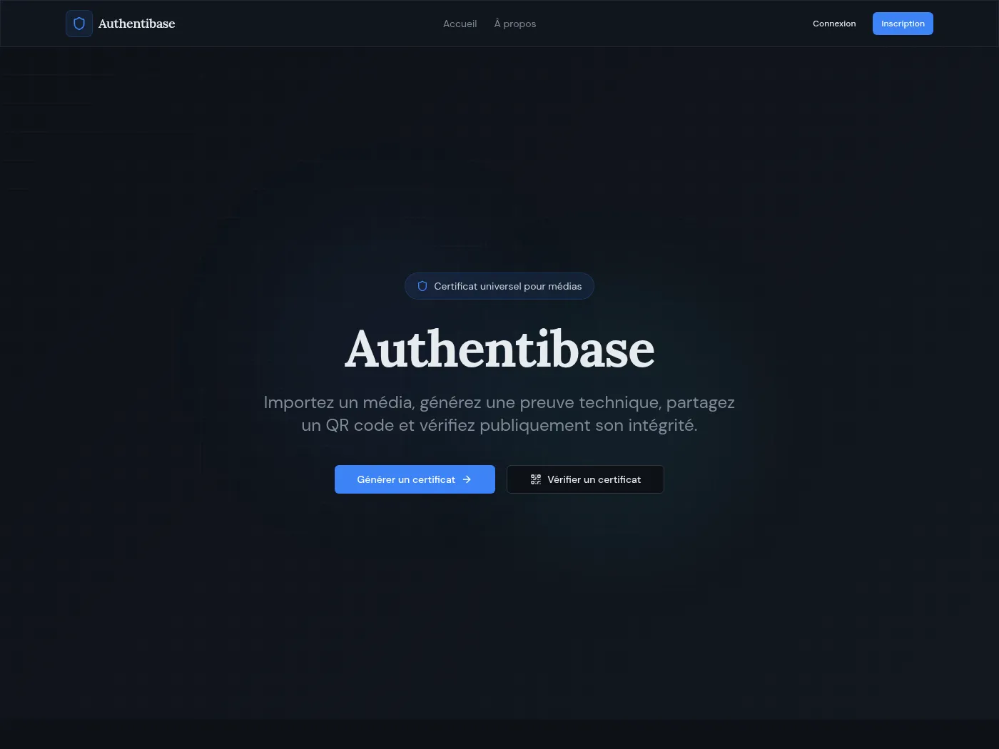Authentibase Media Certificate