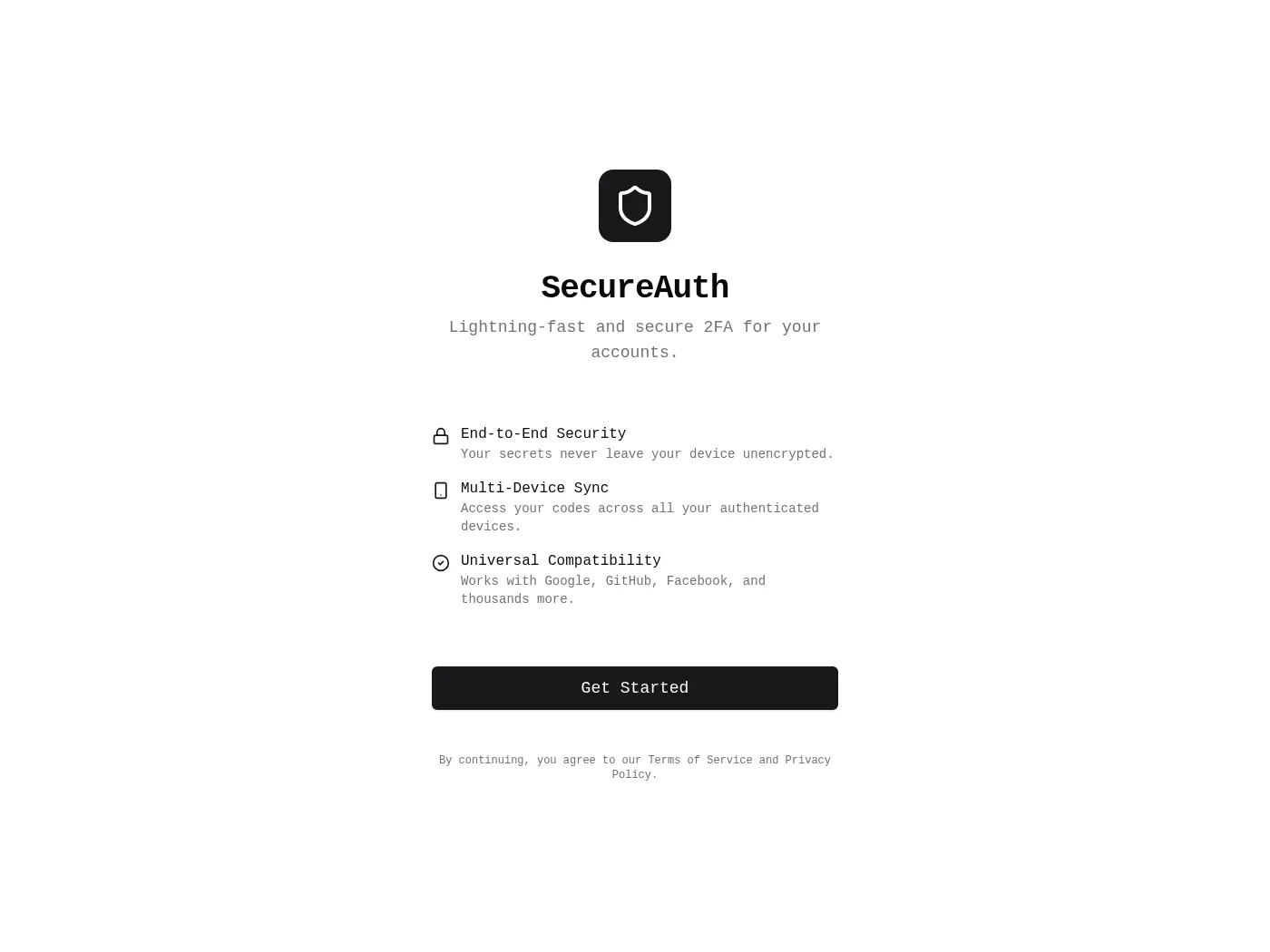 SecureAuth 2FA App