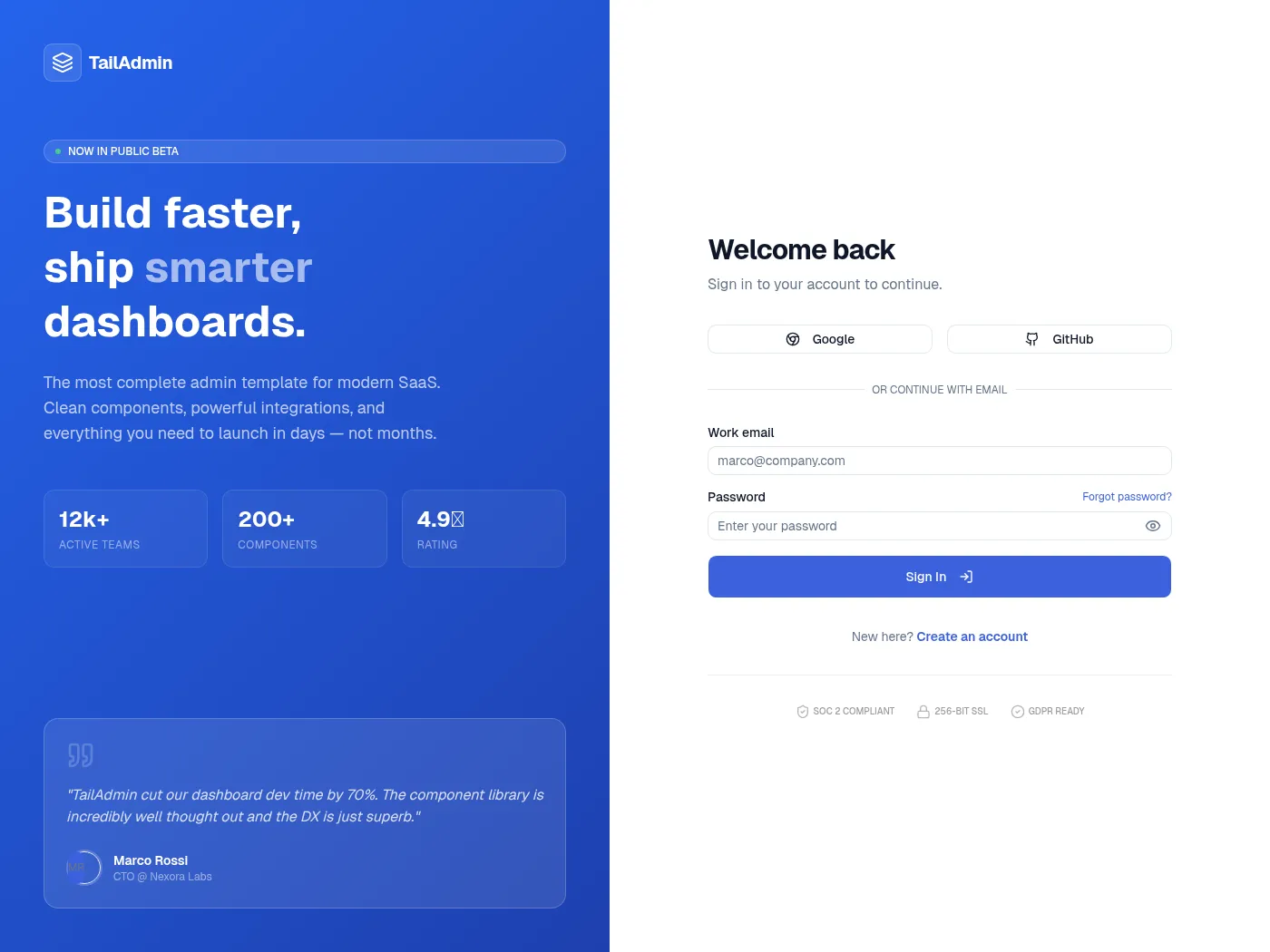 AuthFlow Pages
