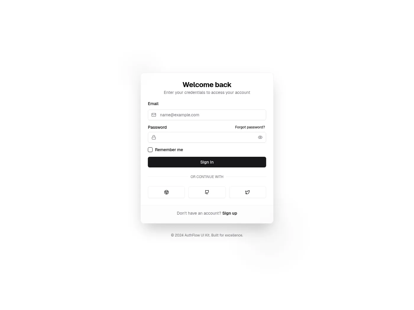 AuthFlow UI Kit